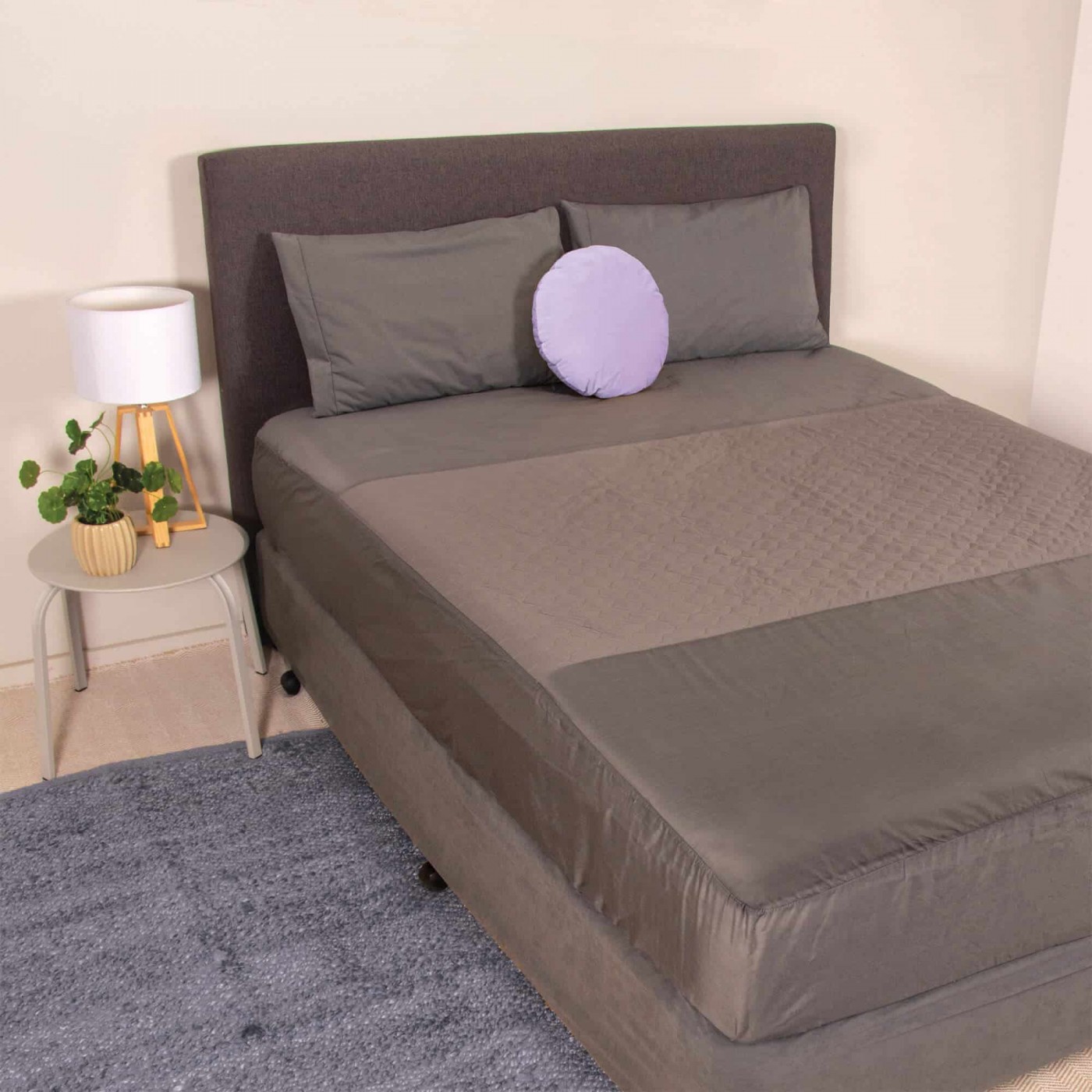 Conni Fitted Bed Pad (Charcoal) - by Conni