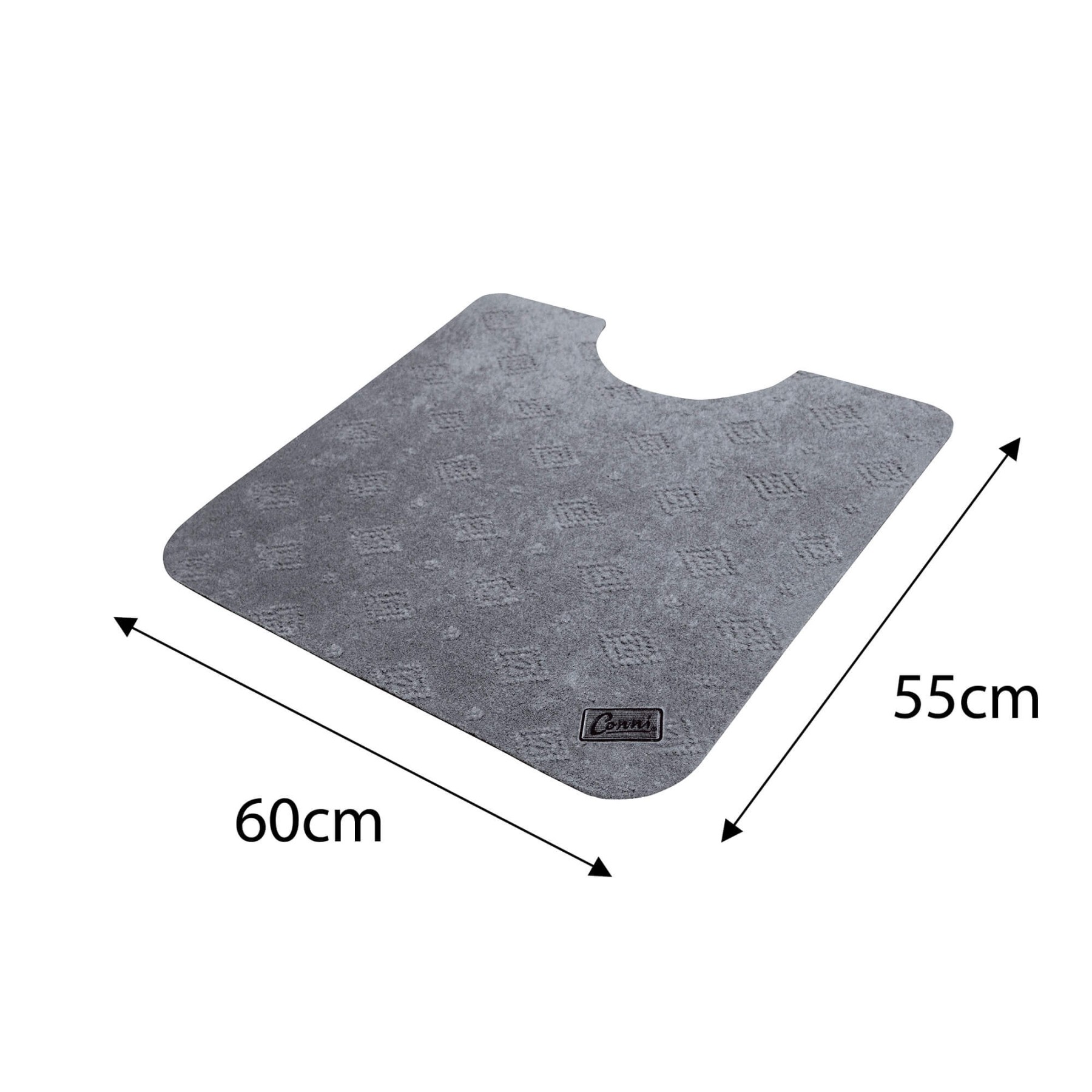 Conni Absorbent and Waterproof Toilet Mat - Grey