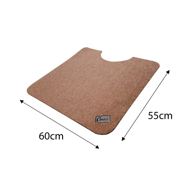 Conni Absorbent and Waterproof Toilet Mat - Grey
