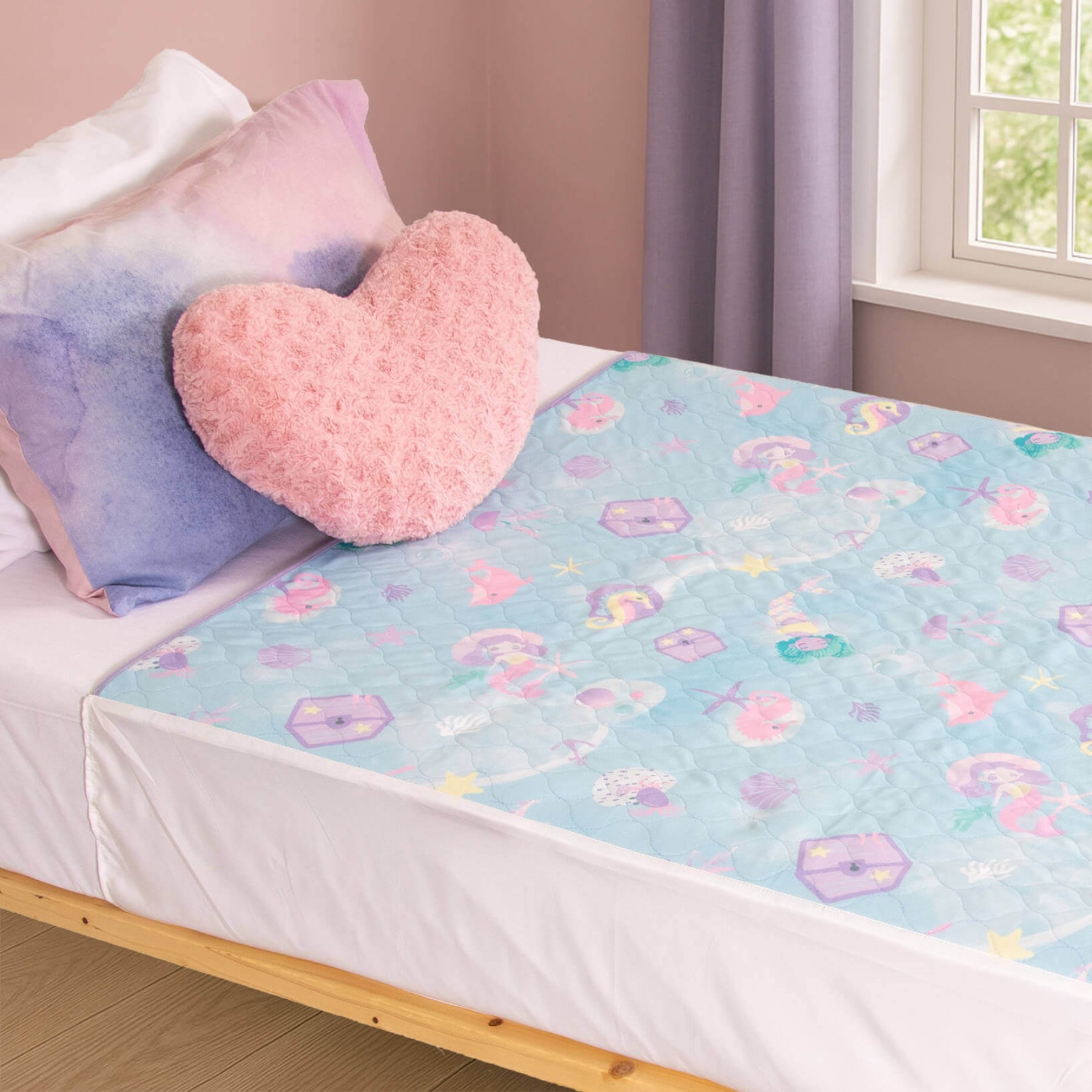 Conni Kids washable Bed mat with Tuck-ins (Mermaid)