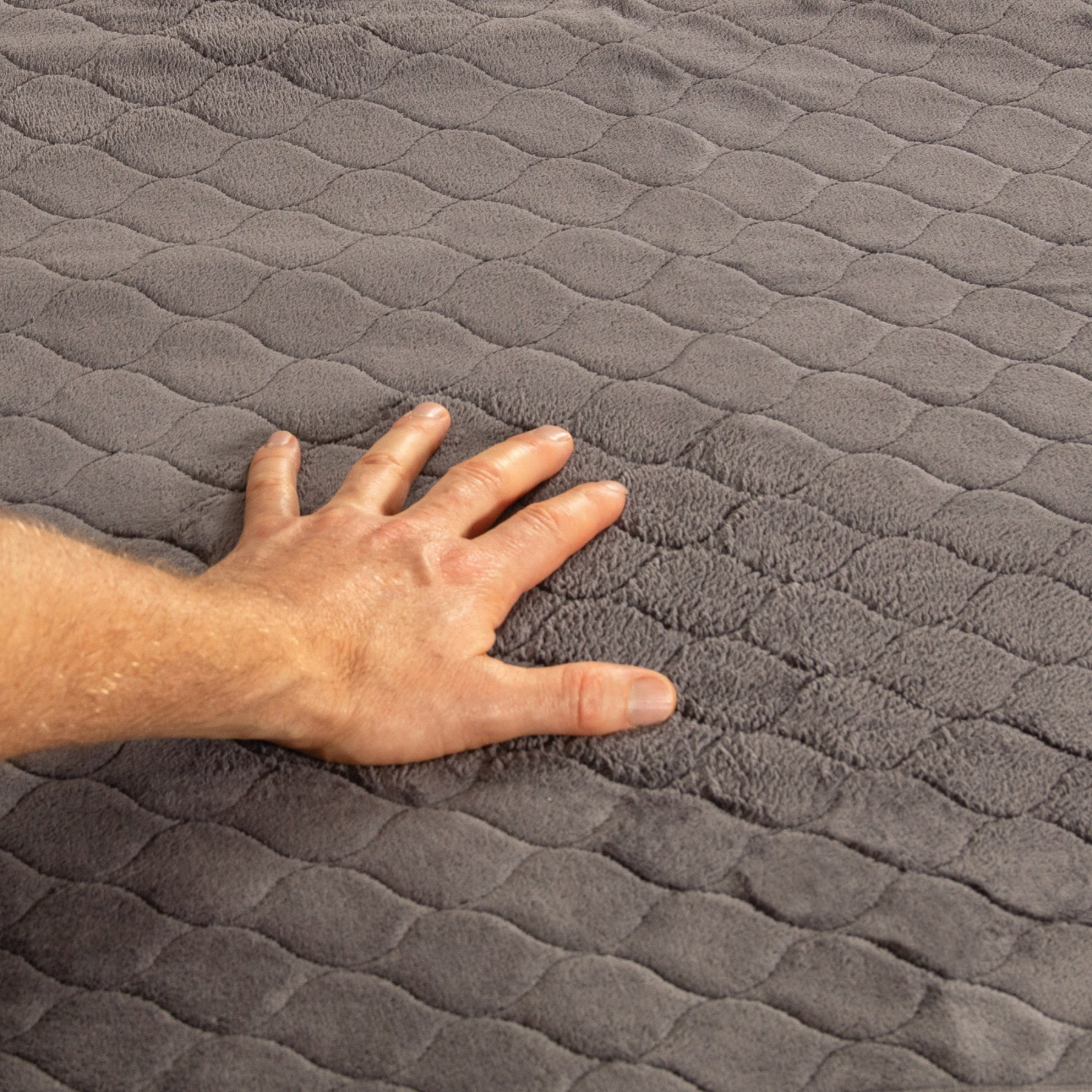 Conni Plush Top Bed Pad with Tuck-ins - Charcoal - by Conni